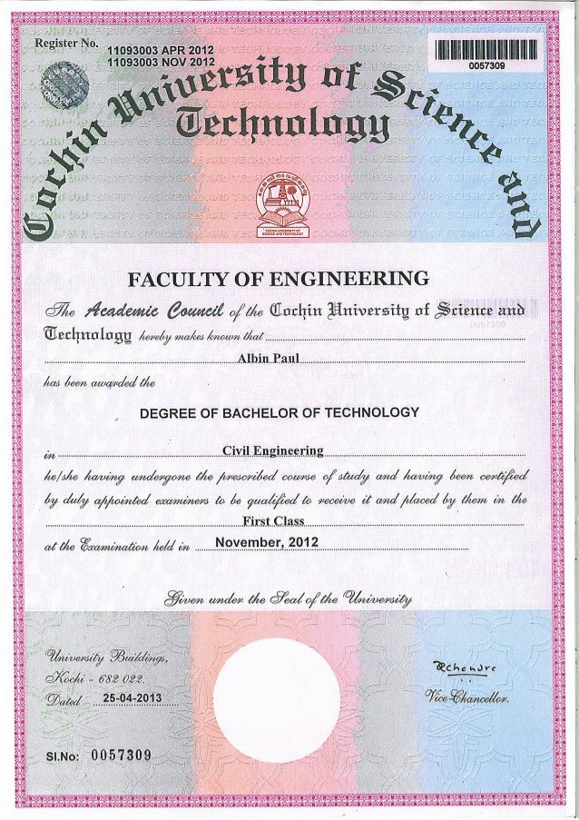 degree certificate