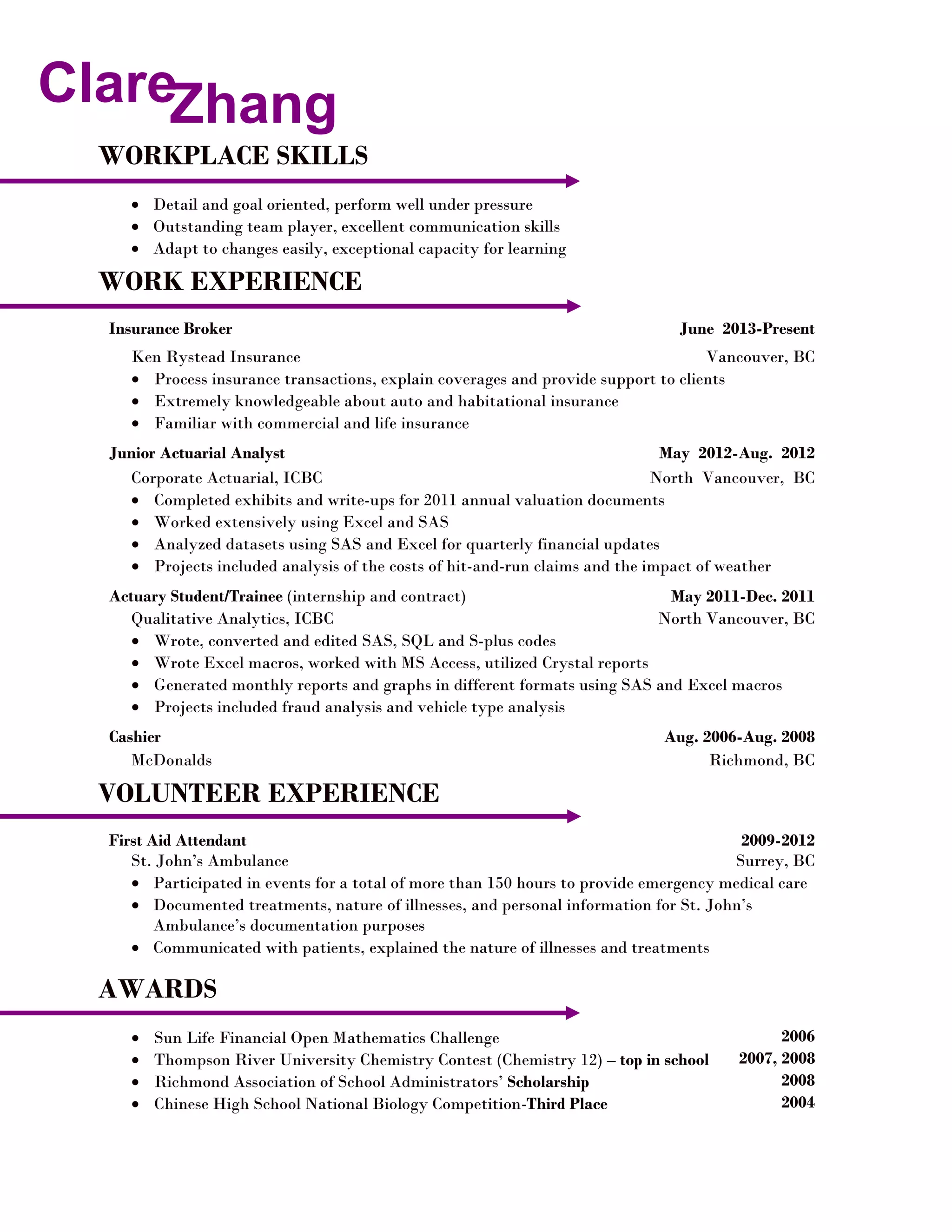 Clare_Zhang_resume | PDF