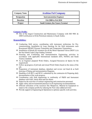 Instrumentation Engineer | PDF