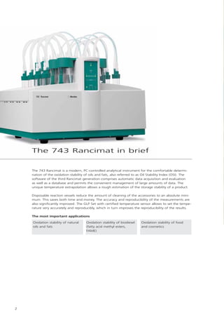 Rancimat by Metrohm | PDF