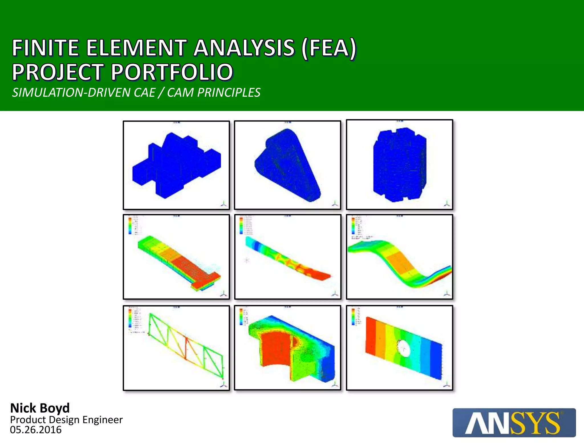 Finite Element Analysis / CAE Portfolio | PPTX