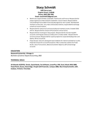 Stacy Schmidt Resume 6.2015 2 | DOCX