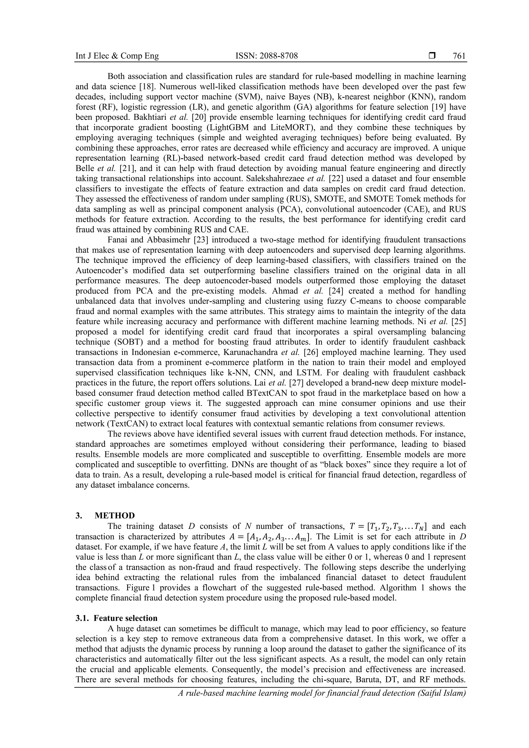 A rule-based machine learning model for financial fraud detection | PDF
