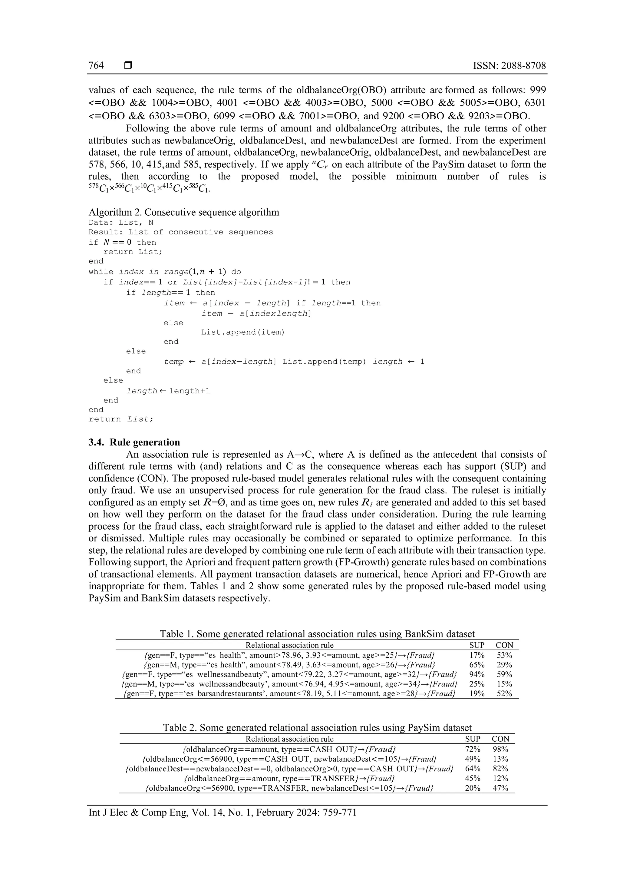A rule-based machine learning model for financial fraud detection | PDF