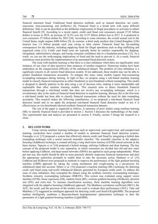 A rule-based machine learning model for financial fraud detection | PDF