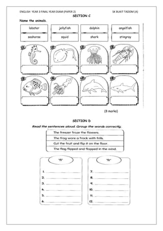 english test-year-3-paper-2 | DOCX
