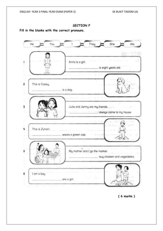 english test-year-3-paper-2 | DOCX