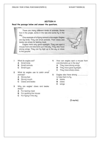 english test-year-3-paper-2 | DOCX