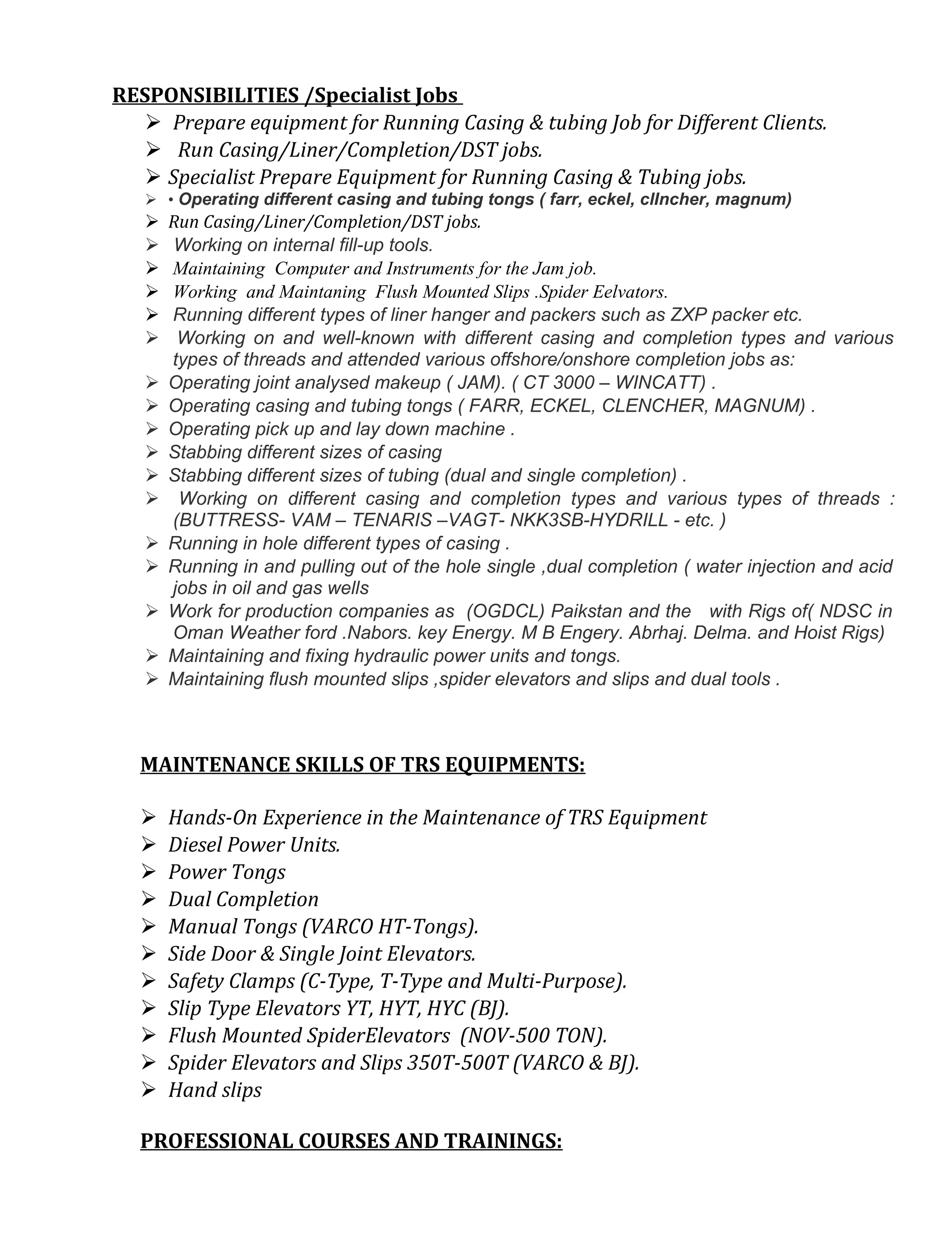 Adeel Ghauri Updated C V TRS (2) | DOC