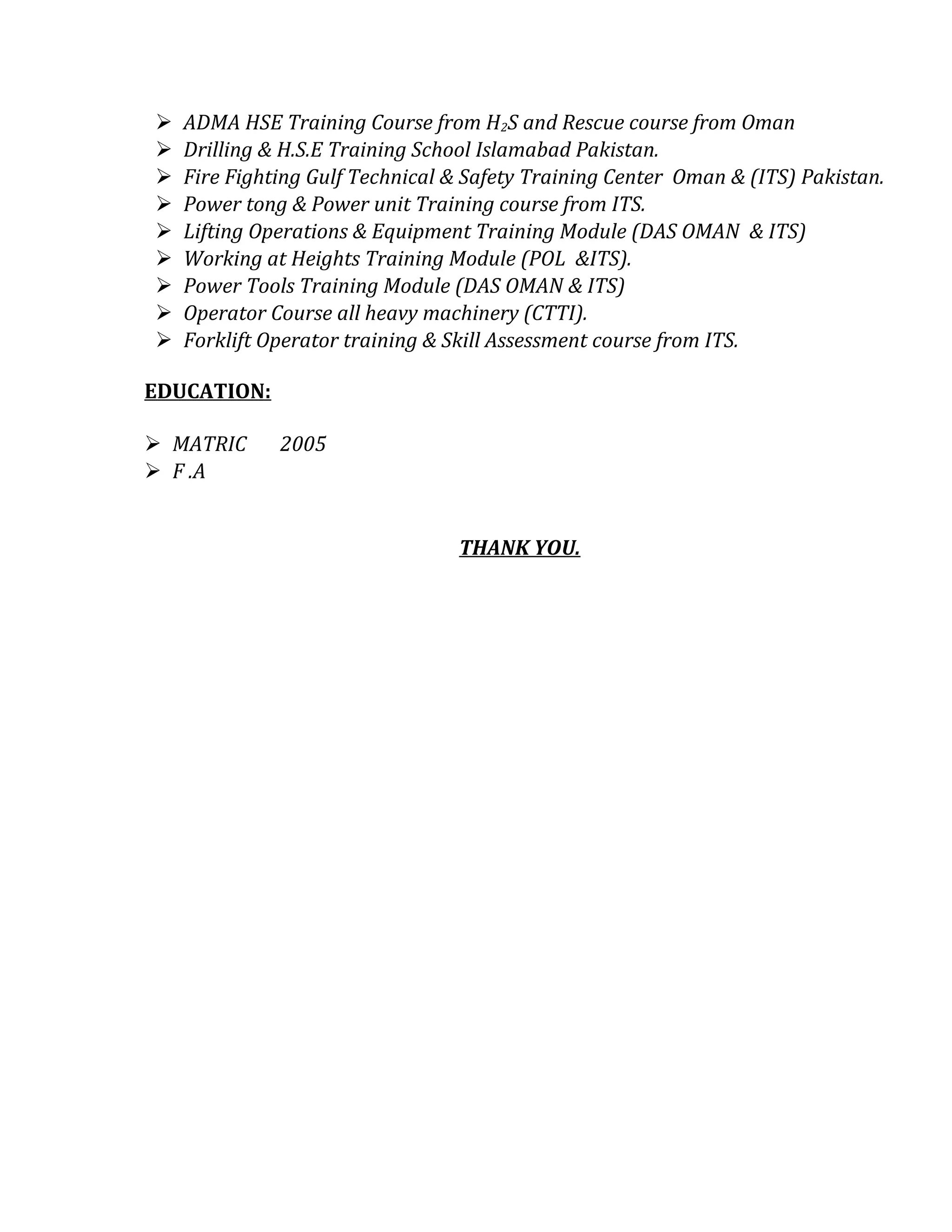 Adeel Ghauri Updated C V TRS (2) | DOC