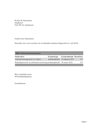uitslag moduleopdrachten | PDF | Technology & Computing