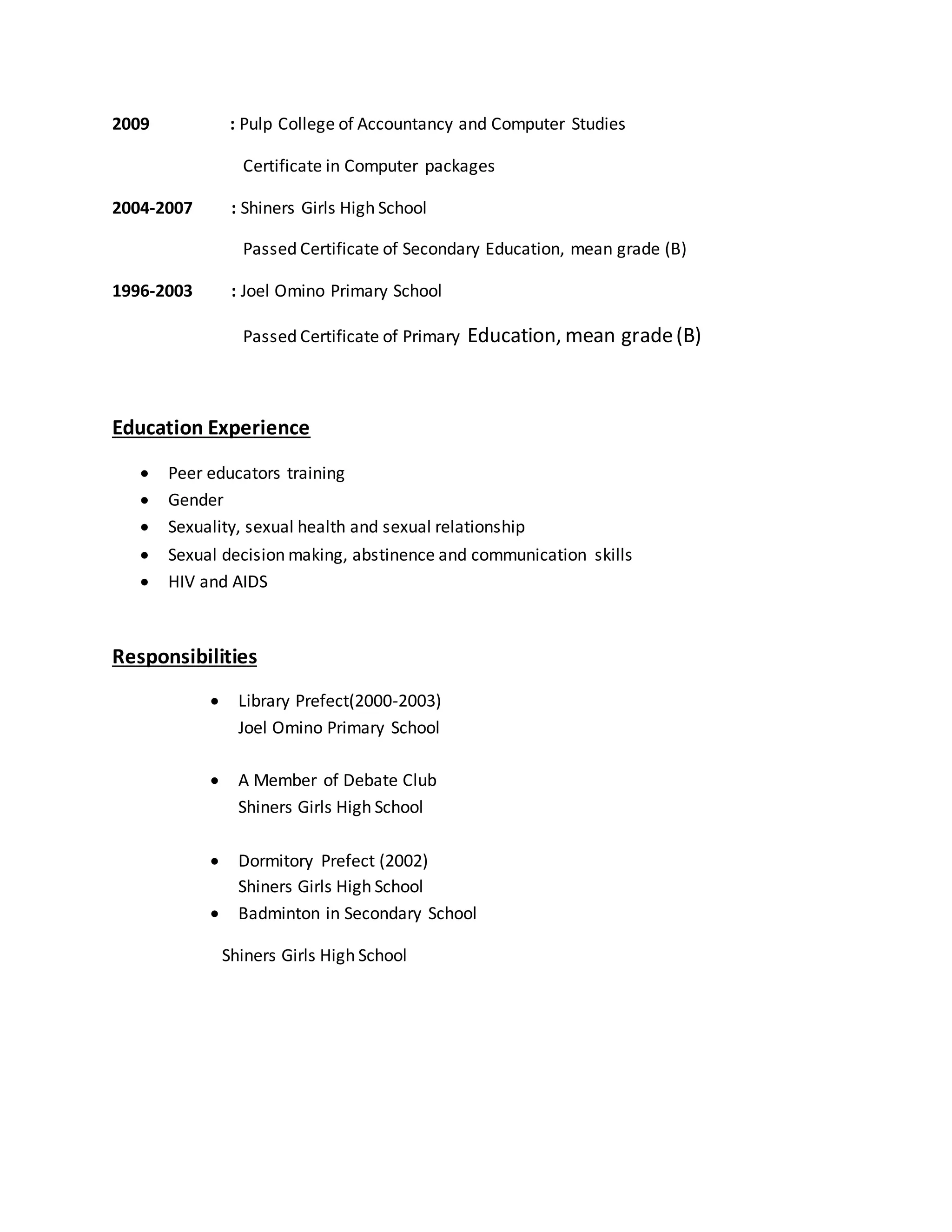 Yvonne Khalayi cv | DOCX