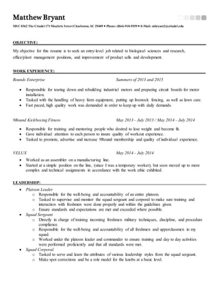 Final Resume | DOCX | Undergraduate Education | College Education