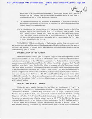 Acuerdo entre el abogado Wolf y Chiquita | PDF | Free Download