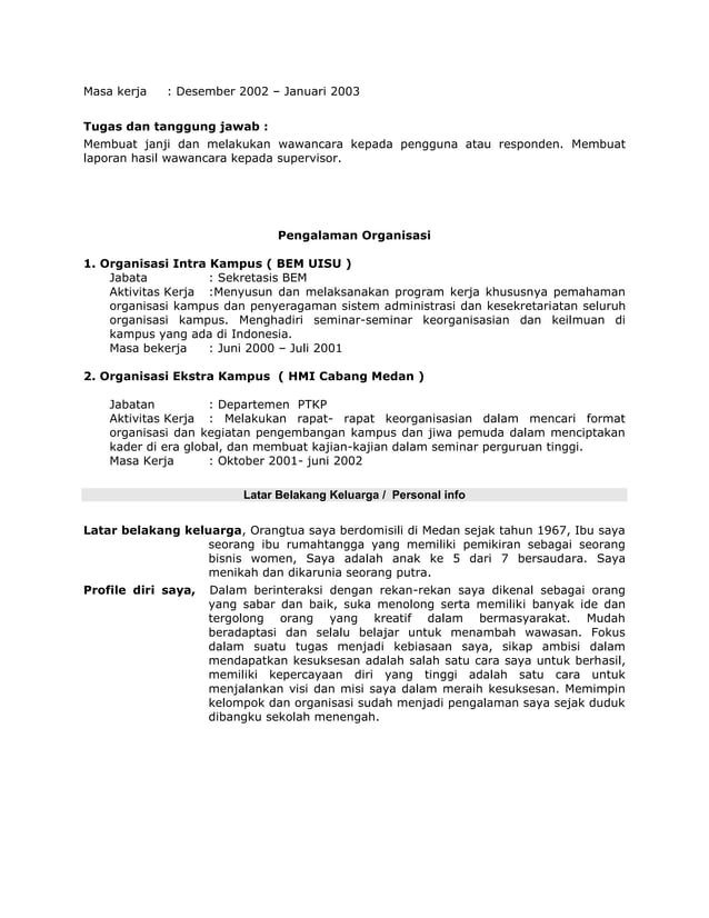 CV saya | PDF | Free Download