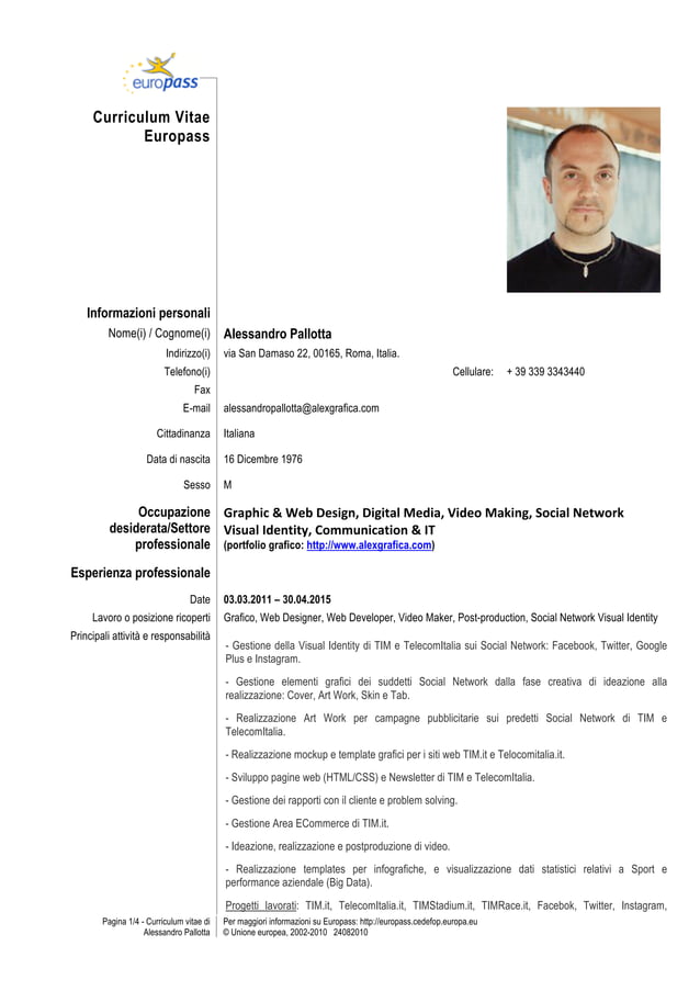 CVEAlessandroPallotta2015 | PDF