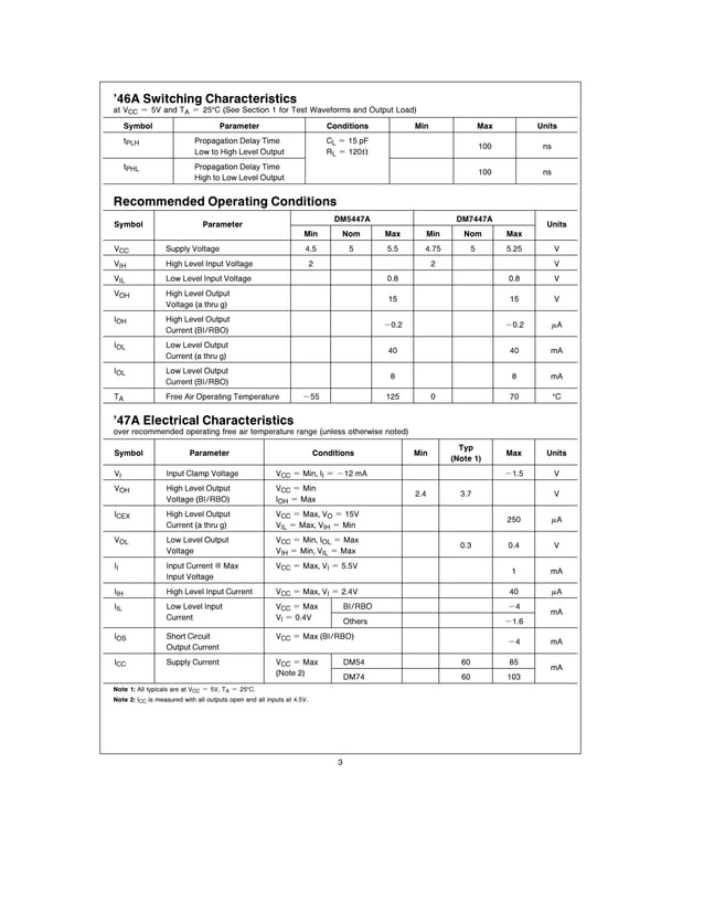 7447 National Semiconductor Datasheet | PDF
