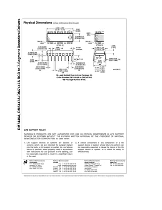 7447 National Semiconductor Datasheet | PDF
