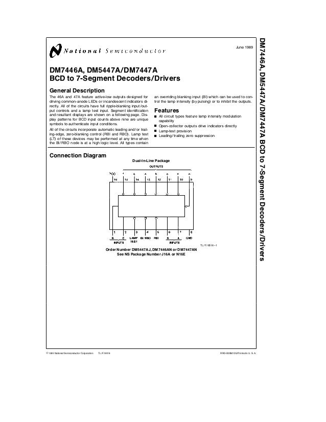7447 National Semiconductor Datasheet