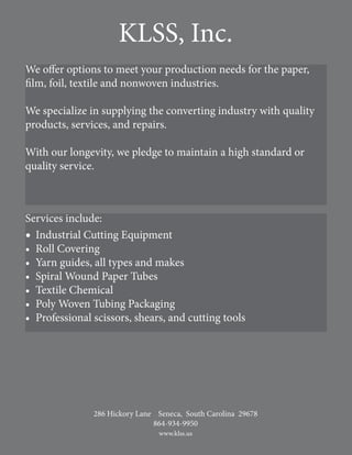 KLSS BROCHURE 5-9-15 | PDF