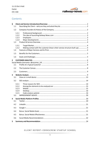 Railway News Client Report | PDF