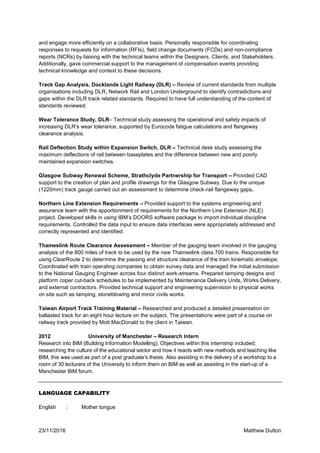 Matt Dutton CV | PDF