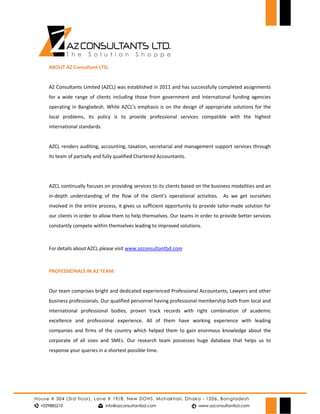 AZCL short Profile | PDF