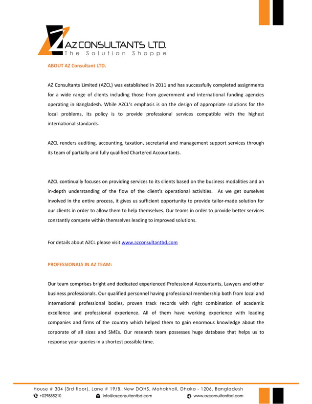 AZCL short Profile | PDF