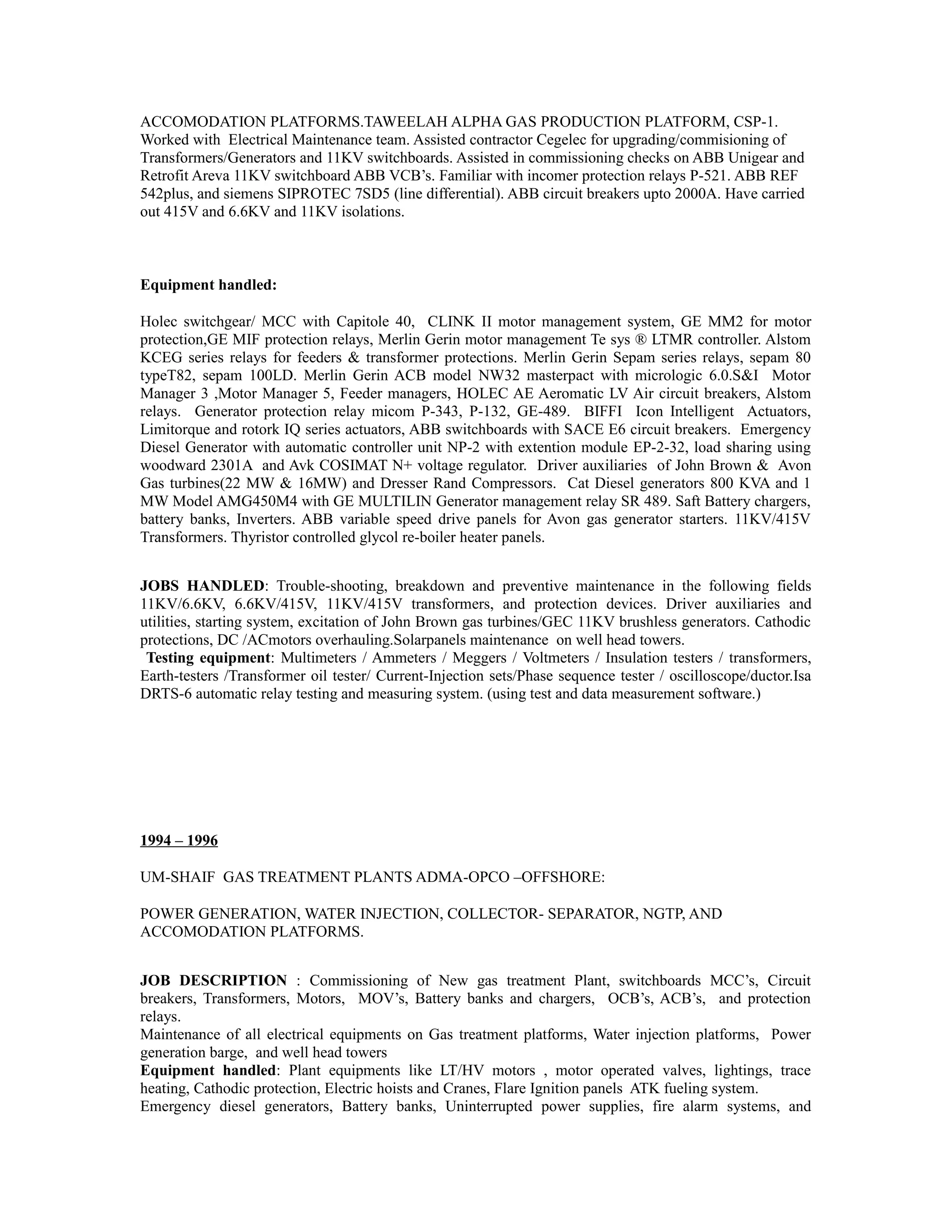 Resume Francis | RTF