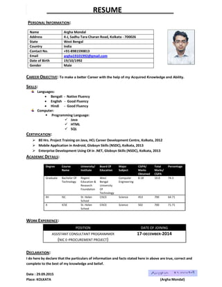 RESUME | PDF