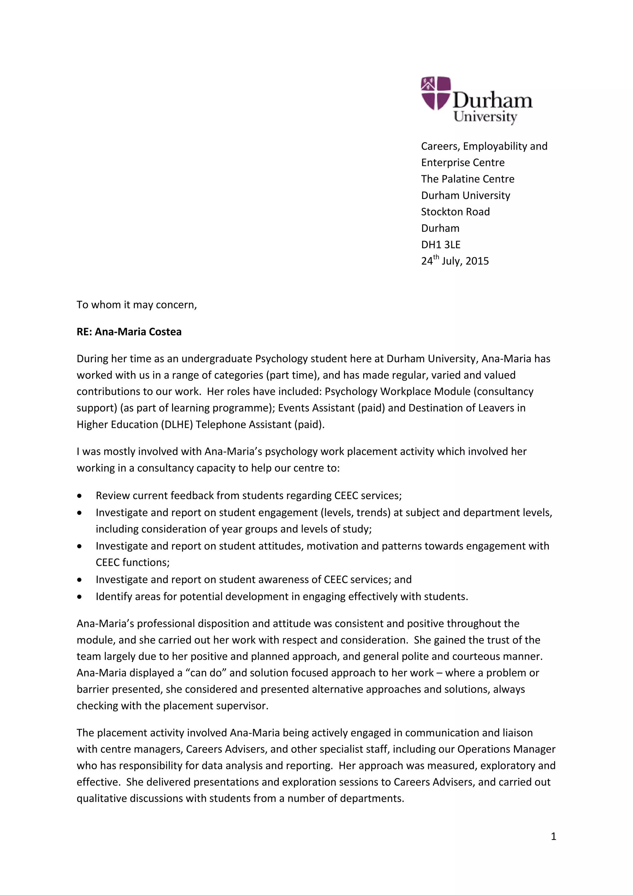 Reference letter - CEEC Deputy Head | PDF