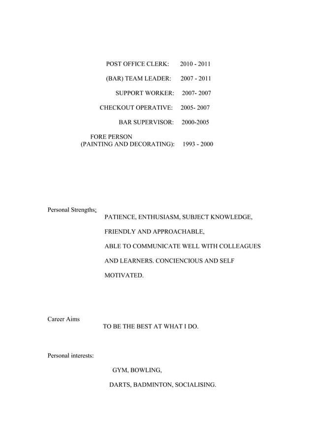 alison CV | DOC | Education