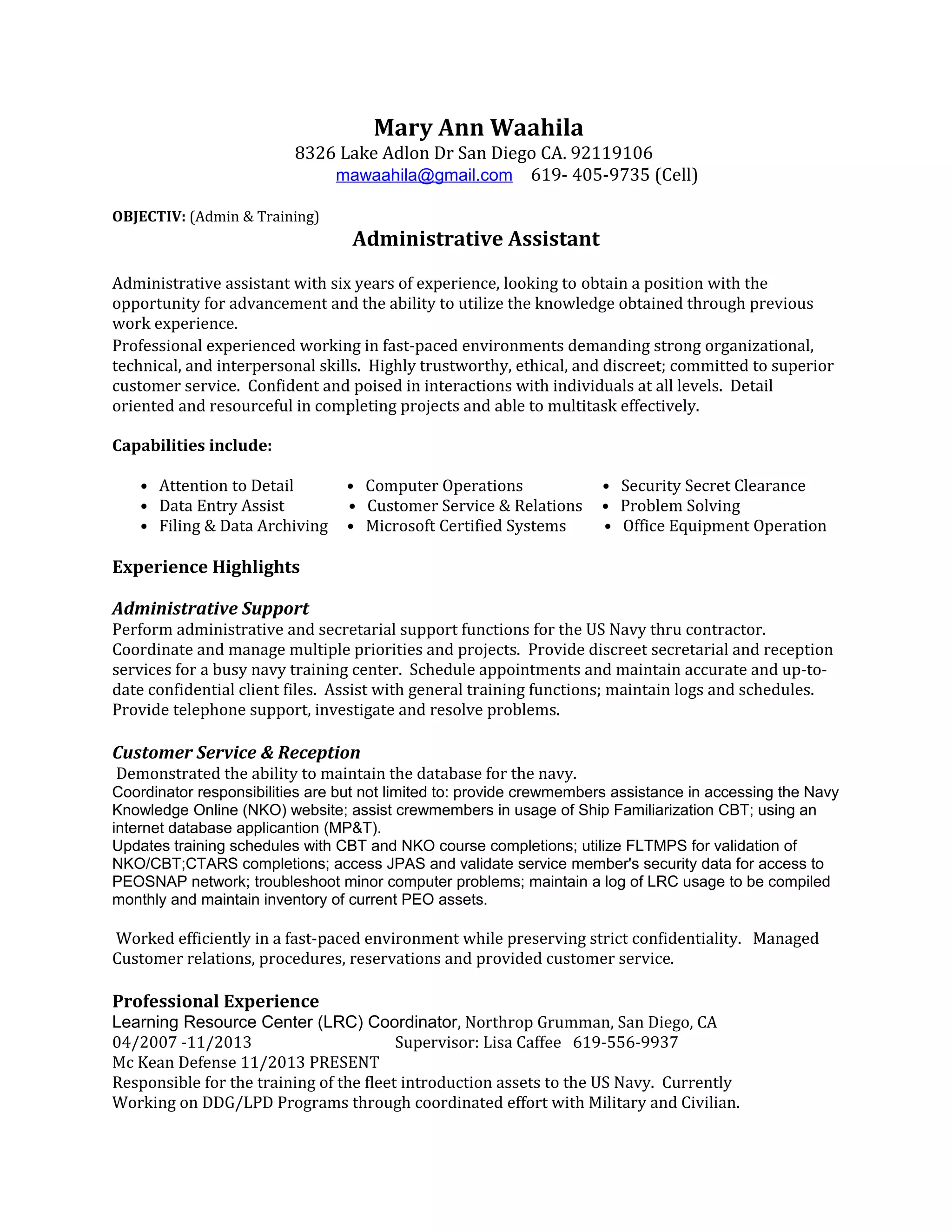 mary waahila m - Copy | DOC | Business | Business and Finance