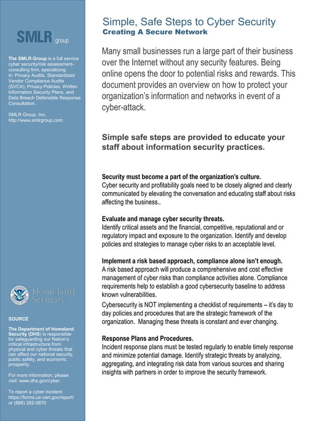 Simple Safe Steps to Cyber Security | PDF