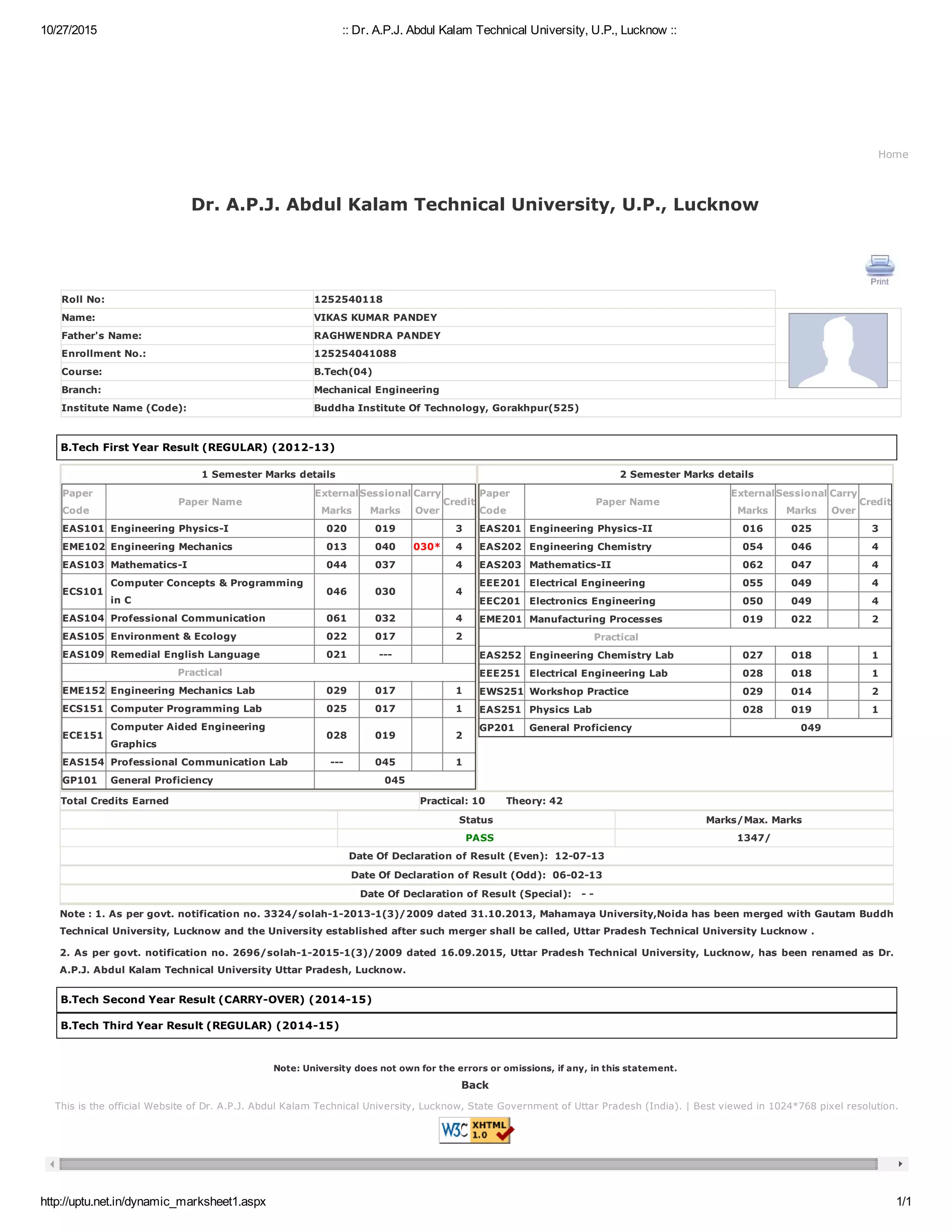 1st year Result | PDF