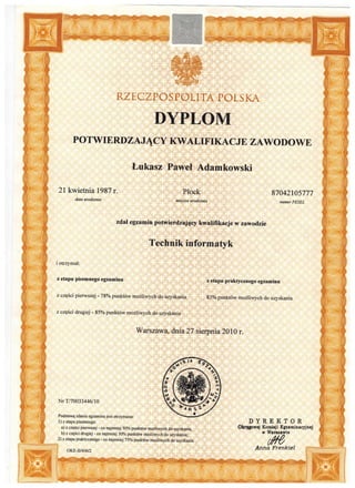 IT technician diploma and certificate supplement | PDF