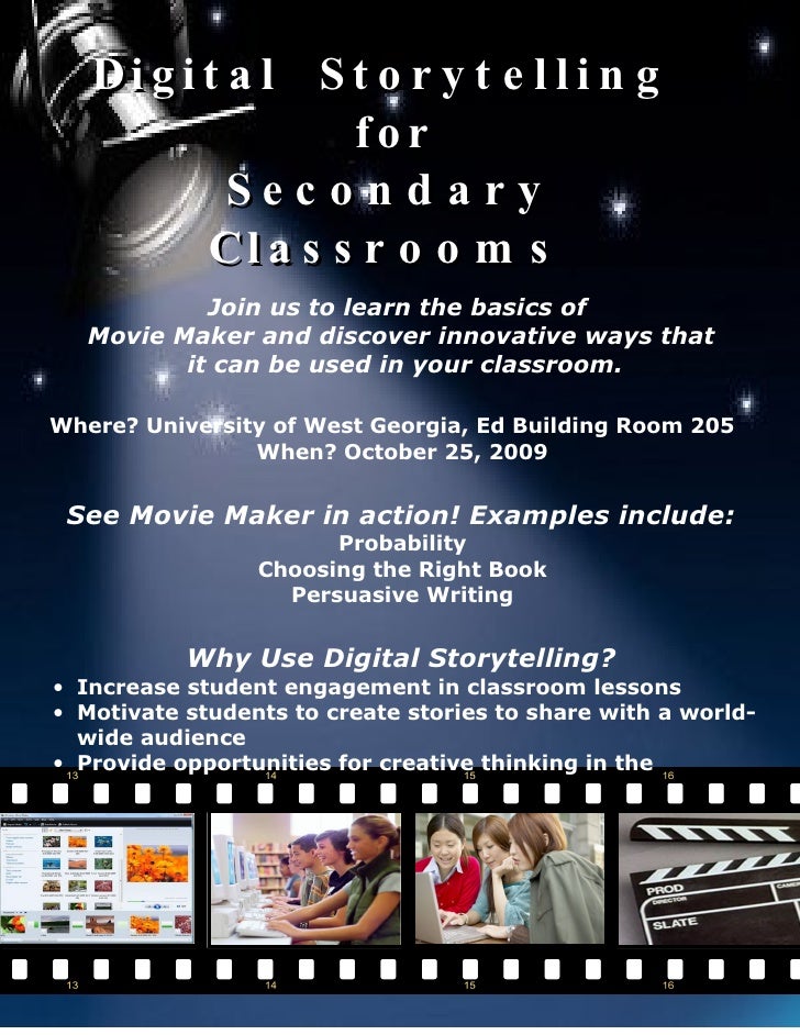 7464 Movie Maker Workshop Flyer Mtl