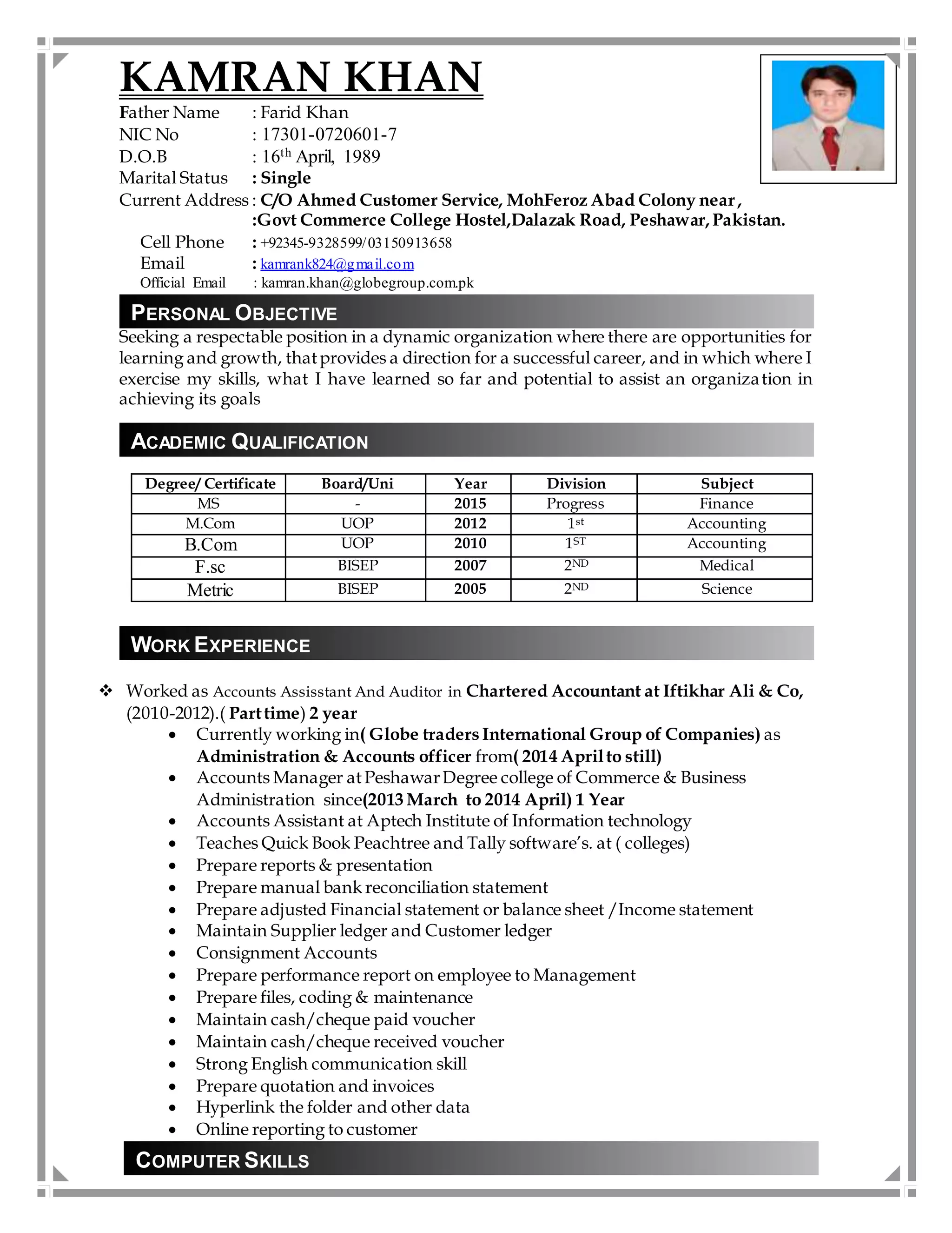 Kamran Khan update Cv | DOCX