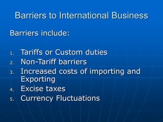 Barriers To International Business.(ppt) | PPT
