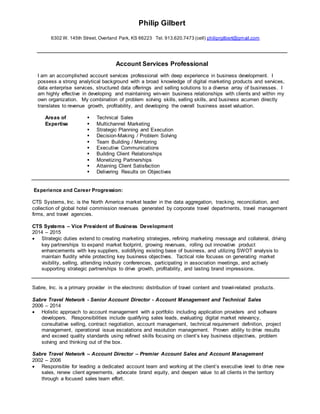 Philip Gilbert Resume | DOCX | Business Travel | Travel Type