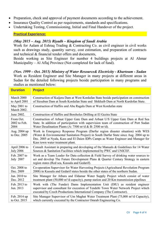 ‫C.V - Copy - نسخة | PDF | Civil Engineering Industry | Industries