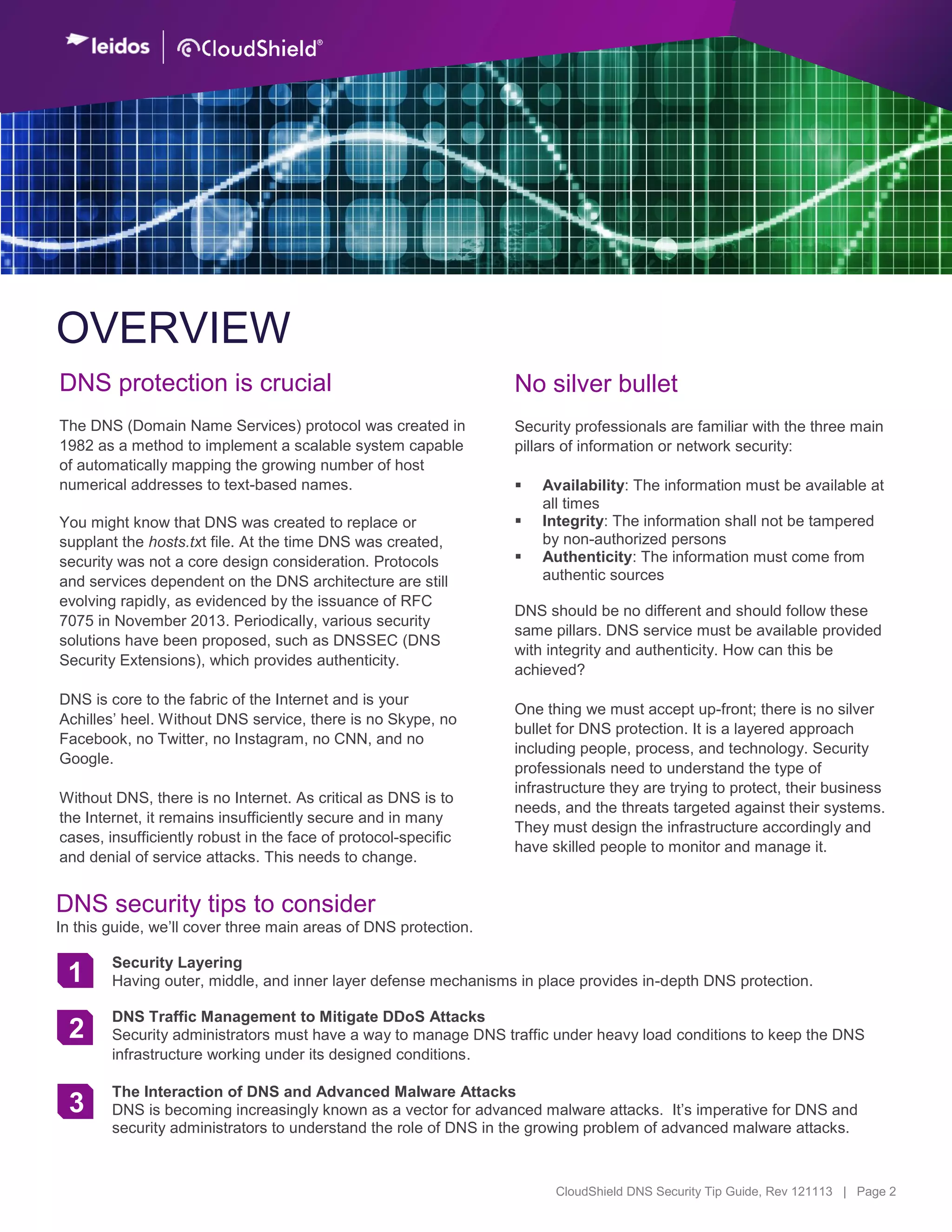 Cloudshield_DNS Tips_032014 | PDF