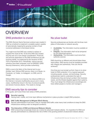 Cloudshield_DNS Tips_032014 | PDF | Web Hosting | Internet