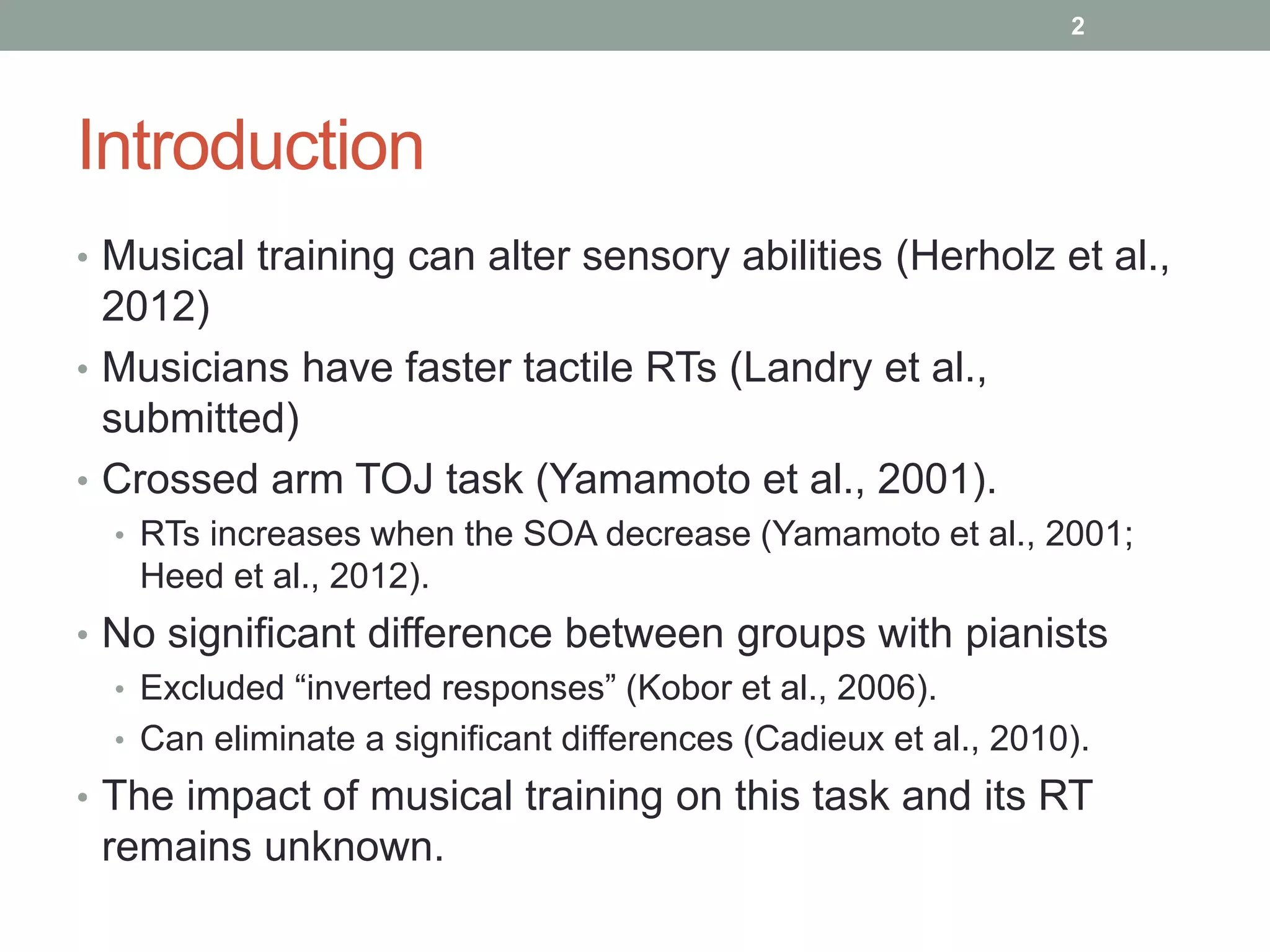 Long-term musical training alters the interaction between frames of ...