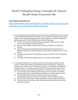 Porth’s Pathophysiology Concepts Of Altered Health States Grossman 9th ...
