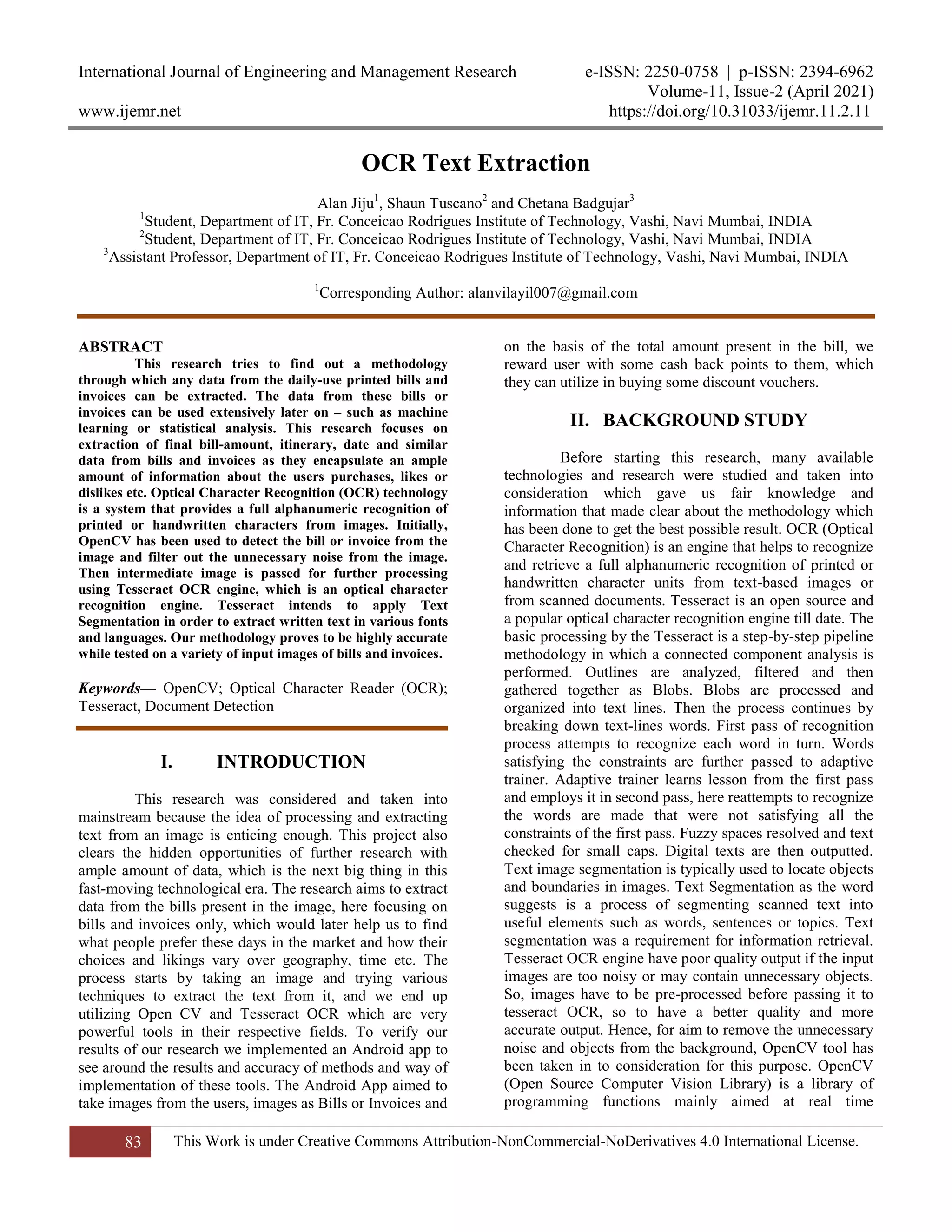 OCR Text Extraction | PDF