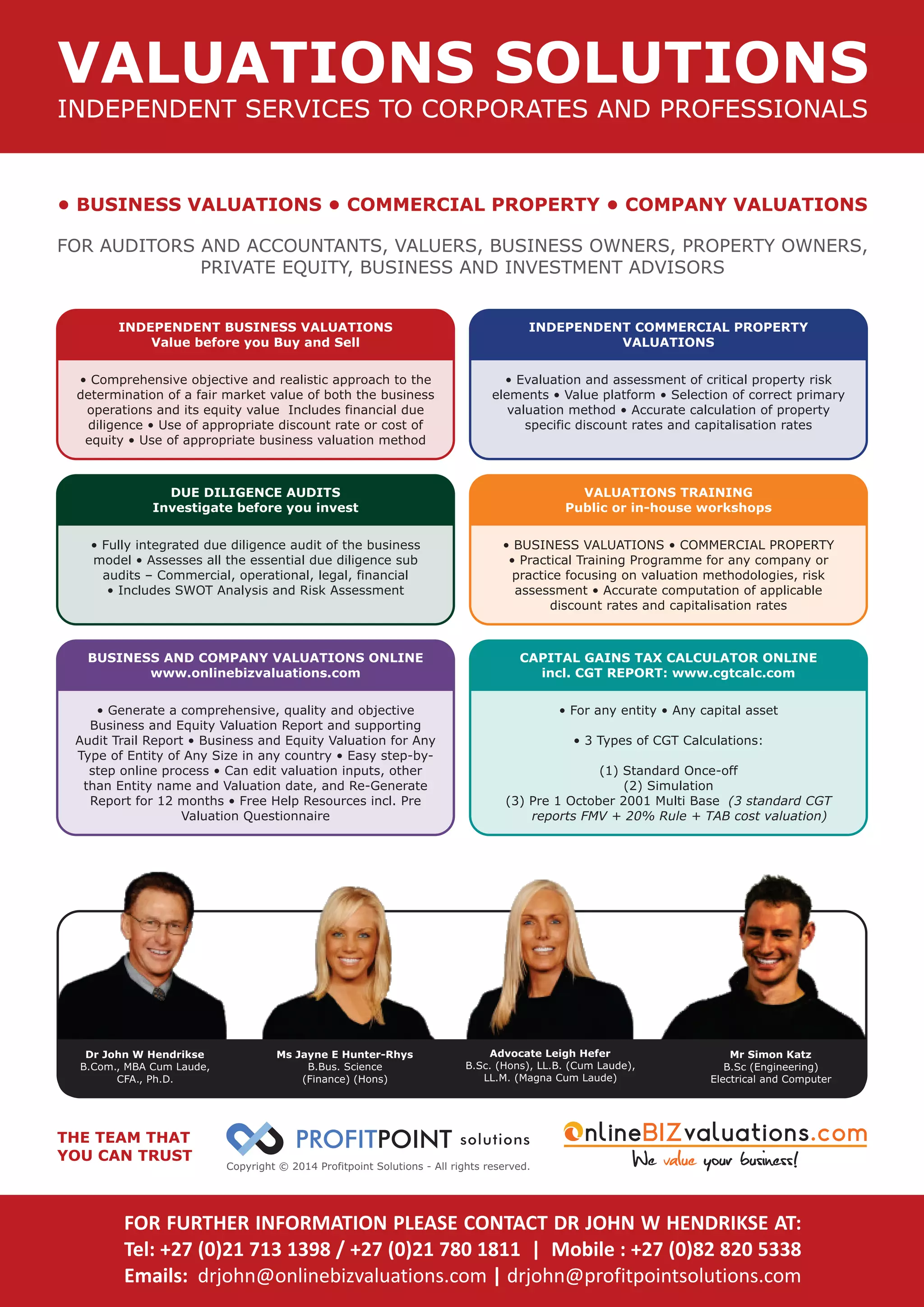 Valuations Solutions - Dr John W Hendrikse | PDF