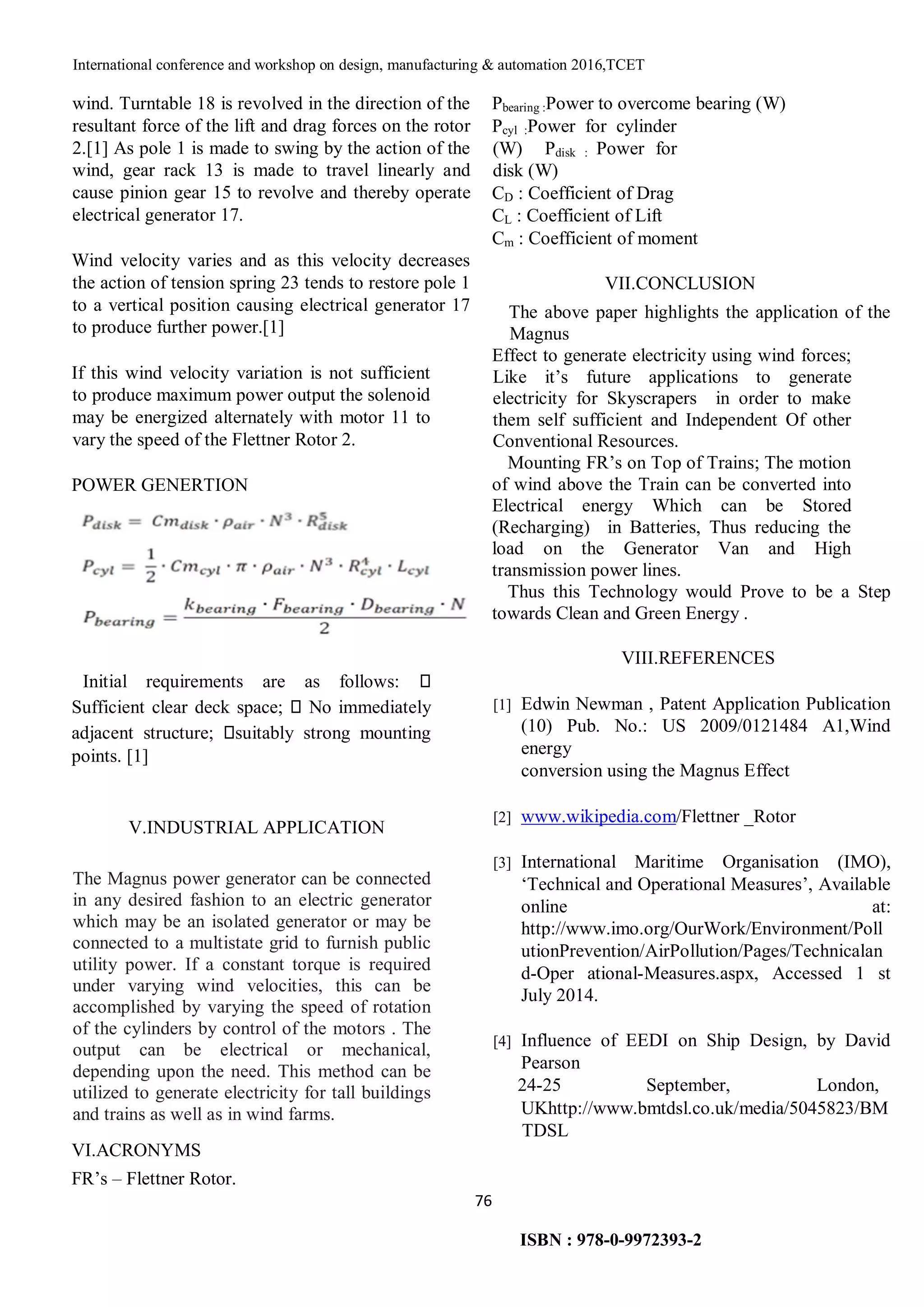 26.Electricity Generation using Magnus Effect | PDF