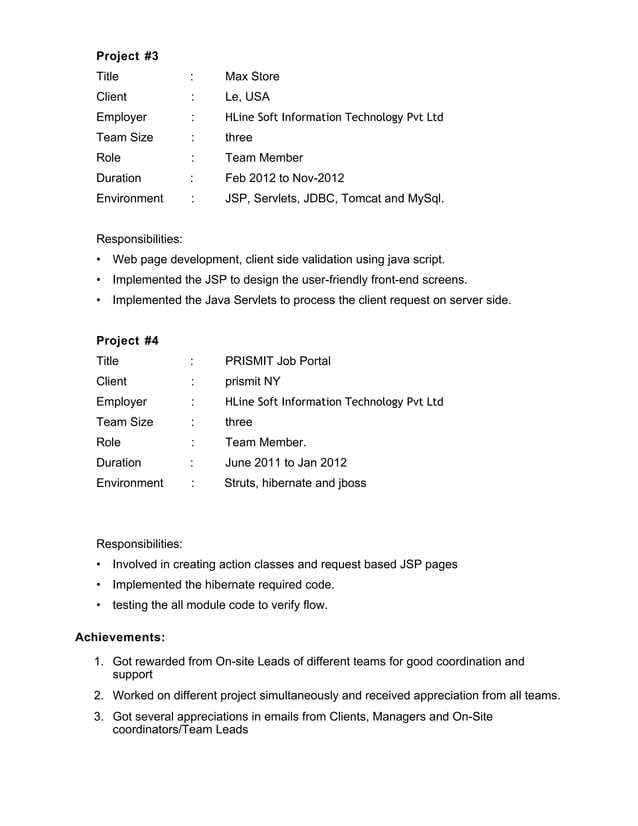 Resume_Mallesh | DOC | Web Development | Internet