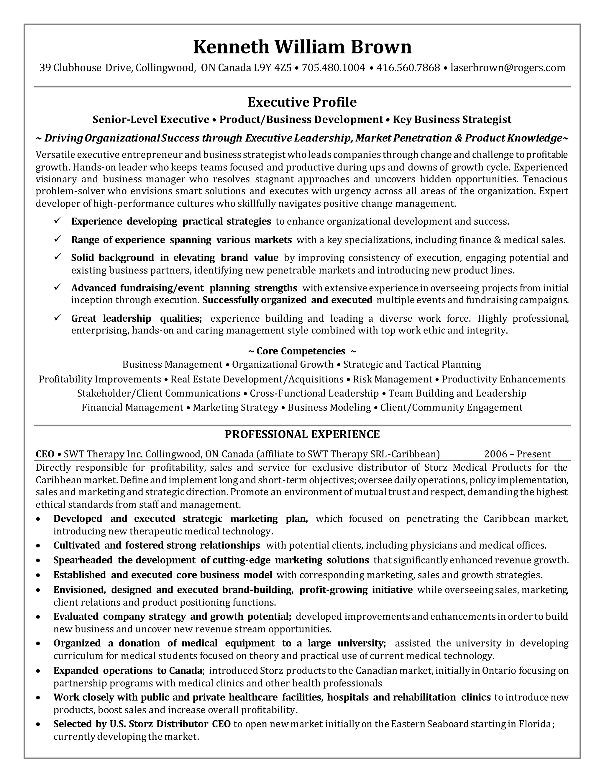 Kenneth Brown | DOCX | Business Administration | Business